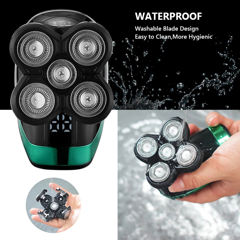 5 in 1 Men's Rechargeable Head Shaver – Venturna Emporium
