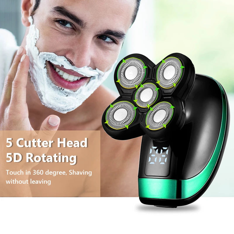 5 in 1 Men's Rechargeable Head Shaver – Venturna Emporium